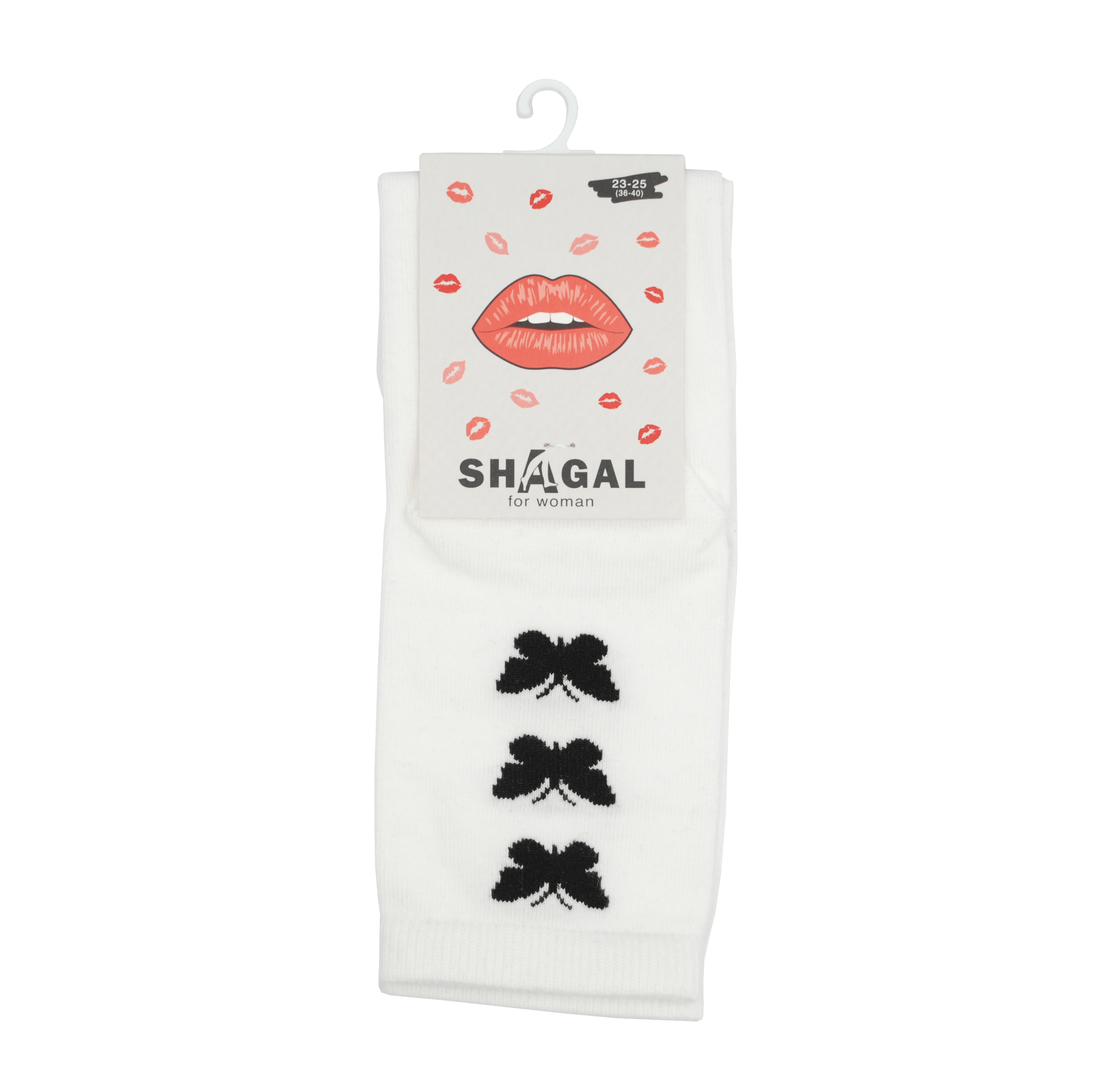 Shagal носки женщин. с рисунком Бабочка р. 23-25, белый - купить по ...