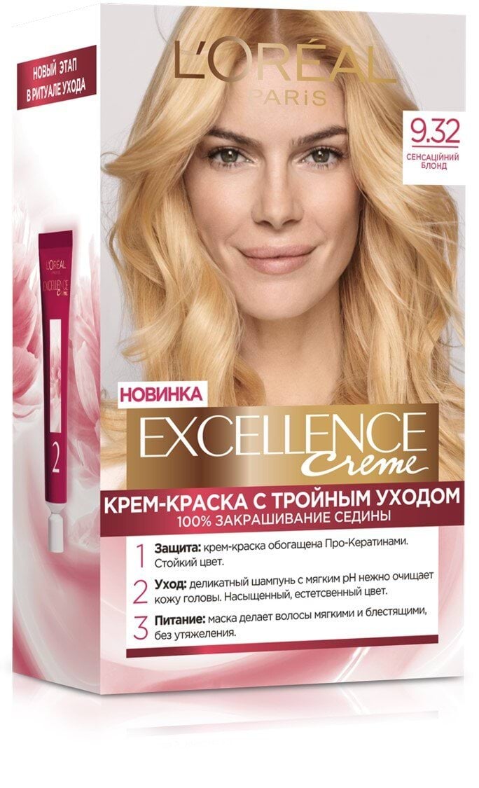 Краска для волос L’Oréal Paris Excellence Crème оттенок 9.32 ...