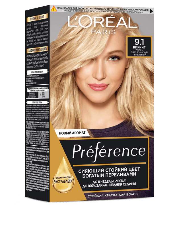 Фарба для волосся L’Oréal Paris Preference відтінок 9.1 Рим. Дуже ...
